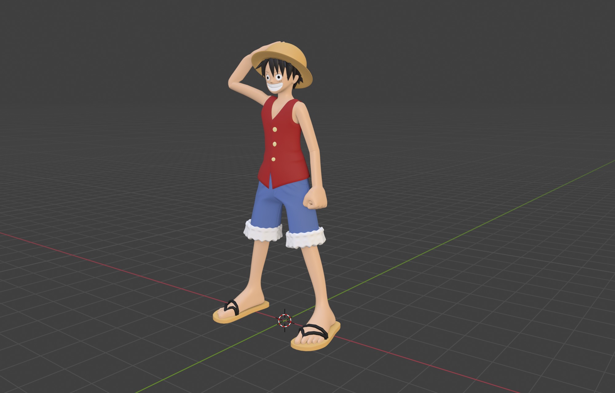 Monkey D Luffy - One Piece 3D model rigged | CGTrader