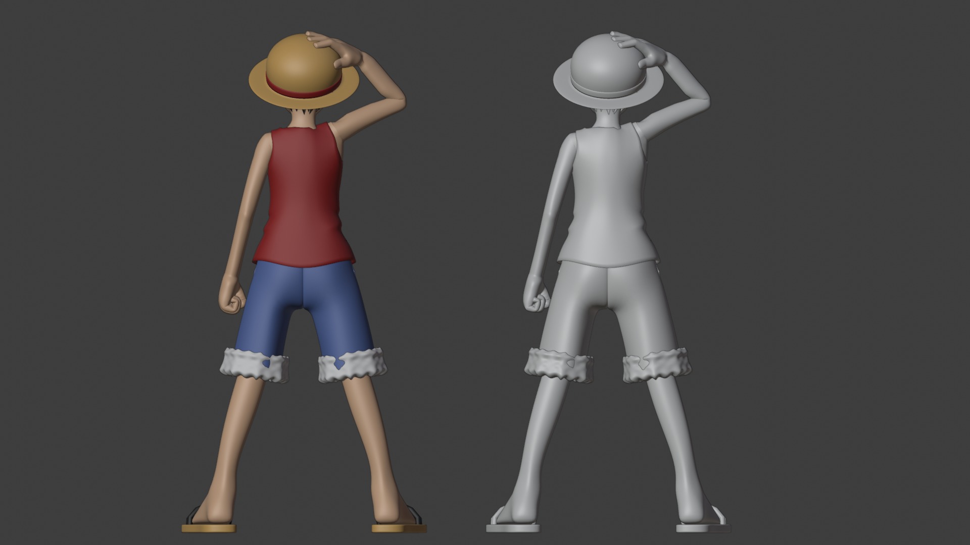 Monkey D Luffy - One Piece 3D model rigged | CGTrader