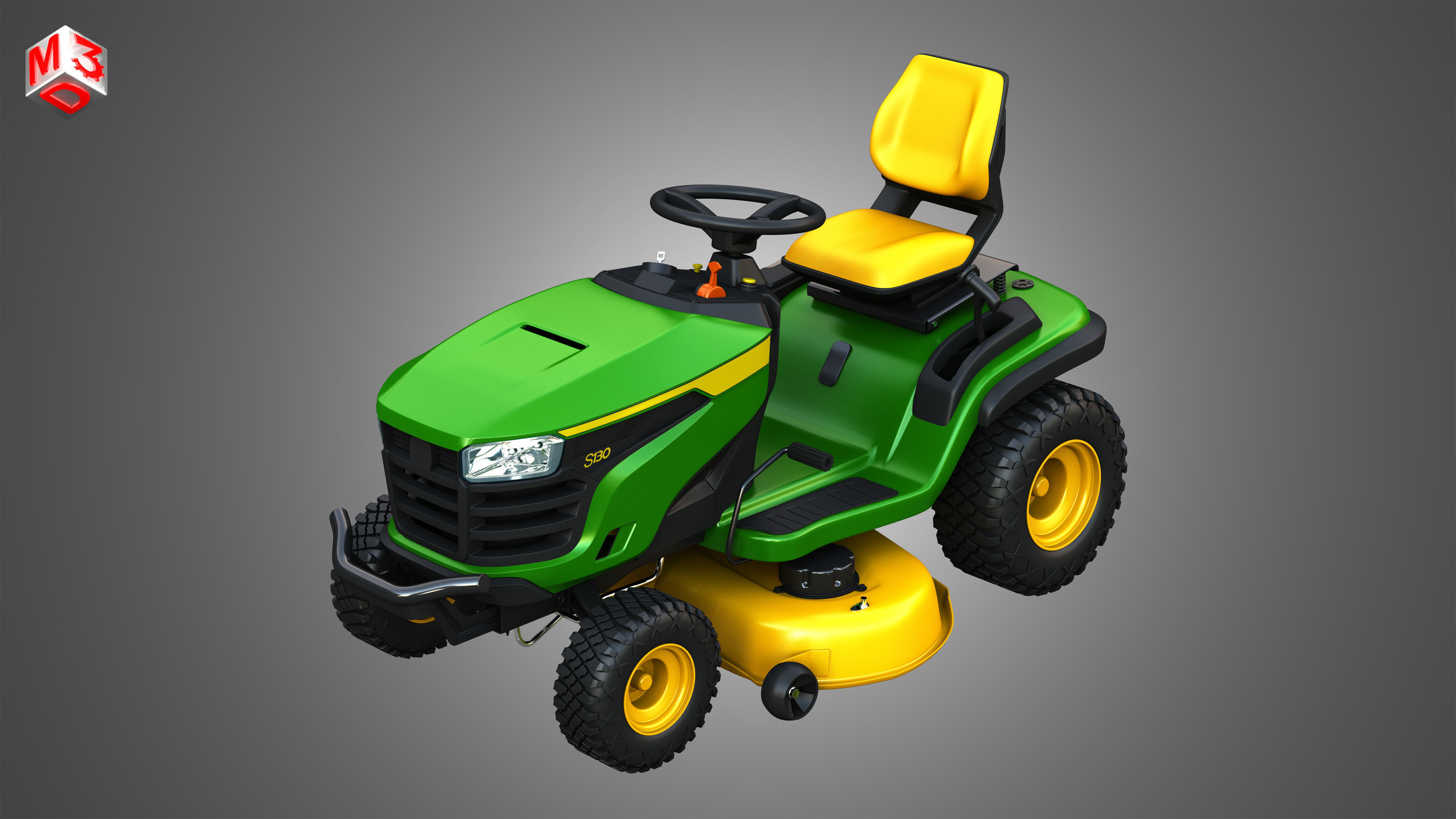 S130 Lawn Tractor 3D model | CGTrader