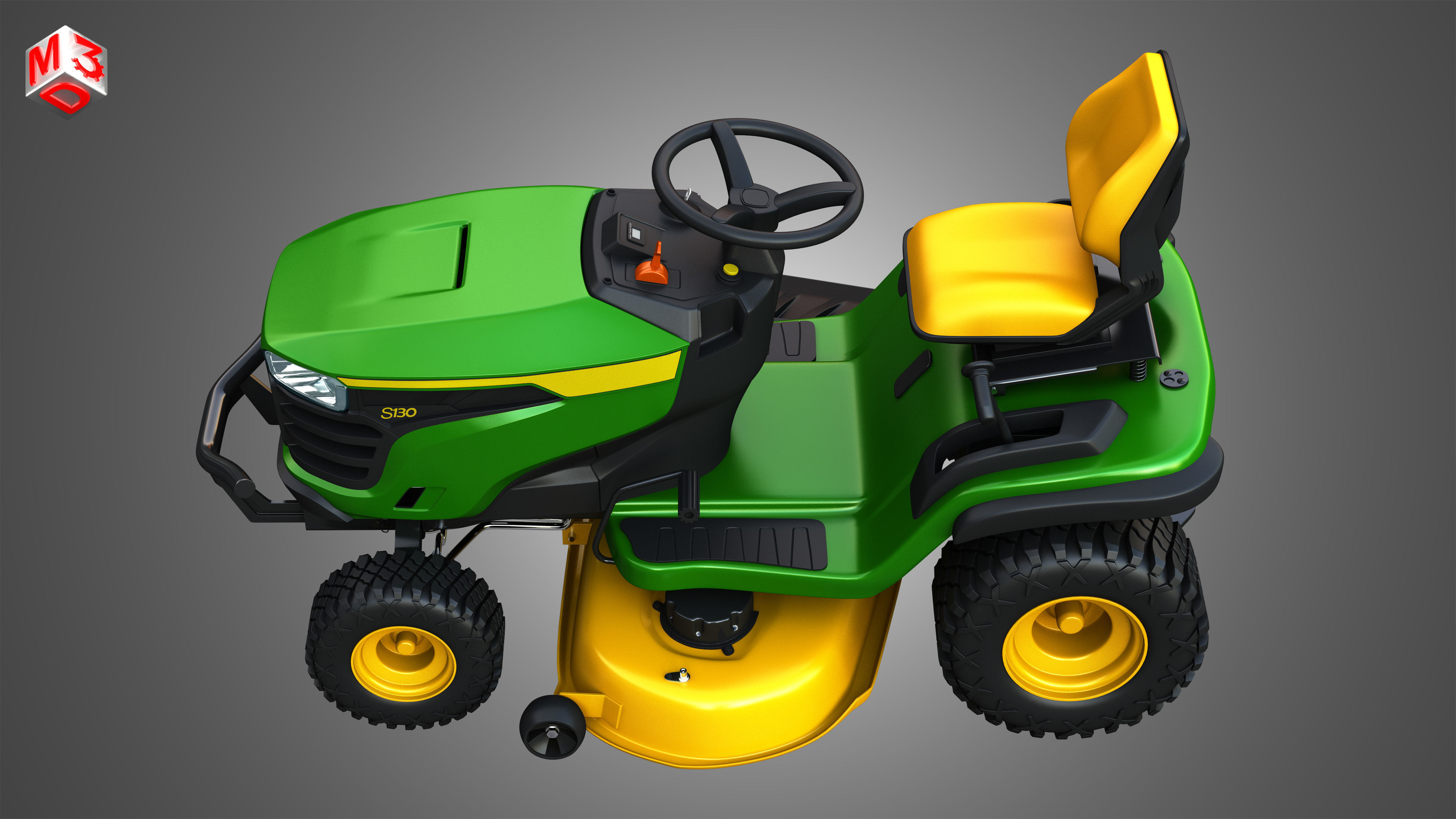S130 Lawn Tractor 3D model | CGTrader