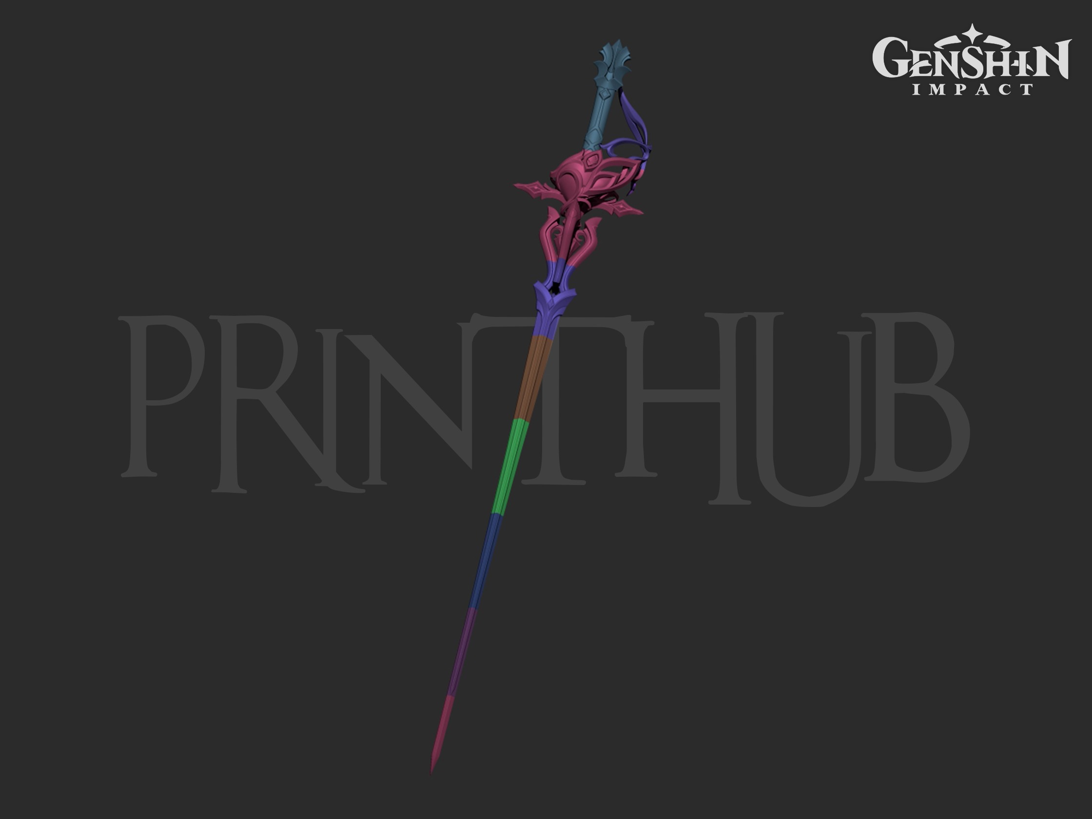 Genshin Impact Absolution weapon for cosplay 3D model 3D printable ...