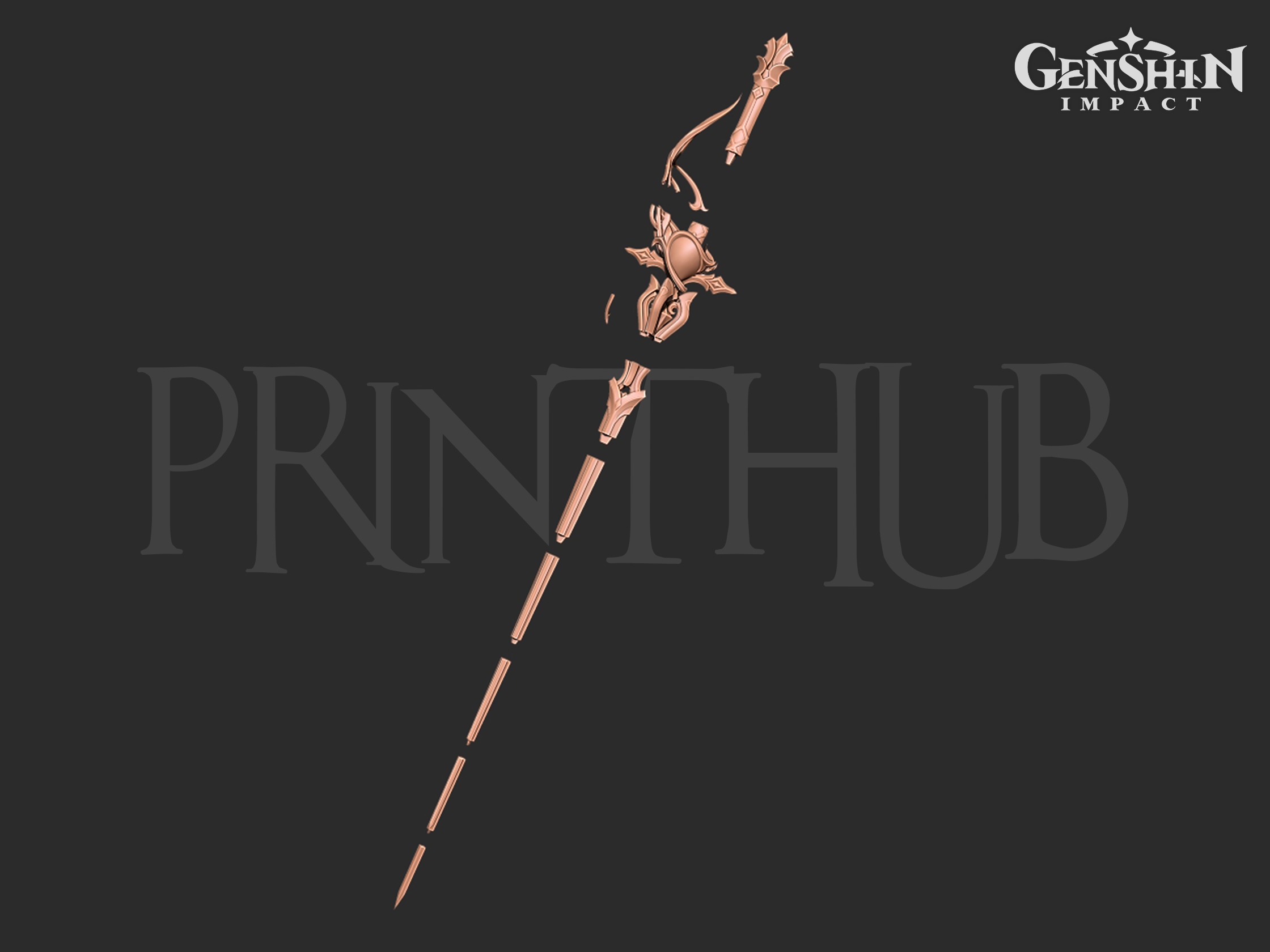 Genshin Impact Absolution weapon for cosplay 3D model 3D printable ...