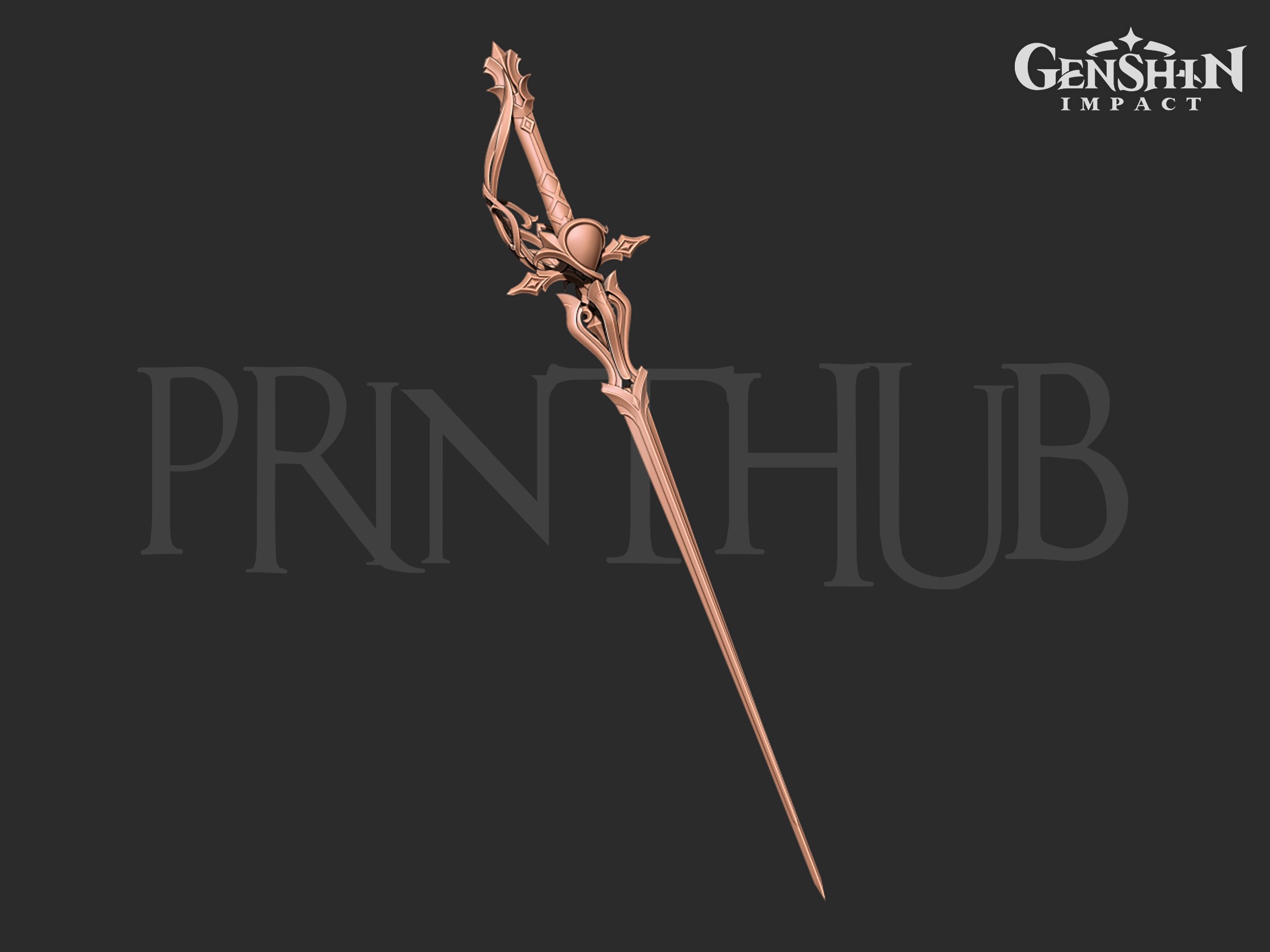 Genshin Impact Absolution weapon for cosplay 3D model 3D printable ...