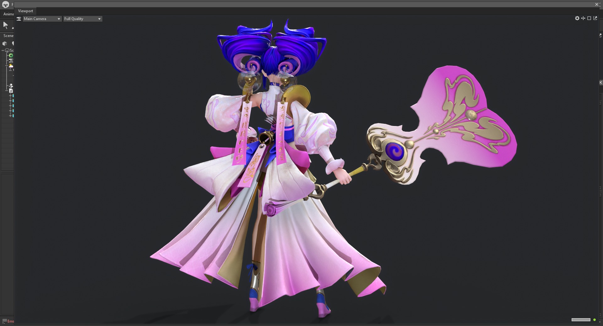 Princess Iron Fan 3D model animated rigged | CGTrader