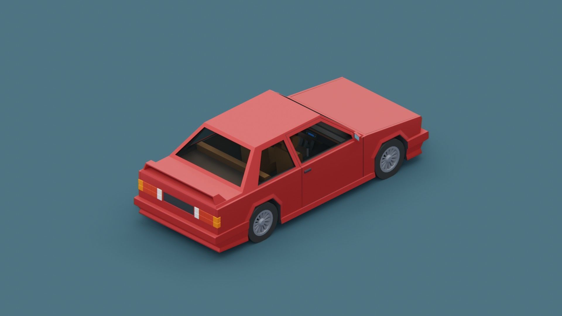 3D model Stylized Cartoon Euro Coupe Car VR / AR / low-poly | CGTrader