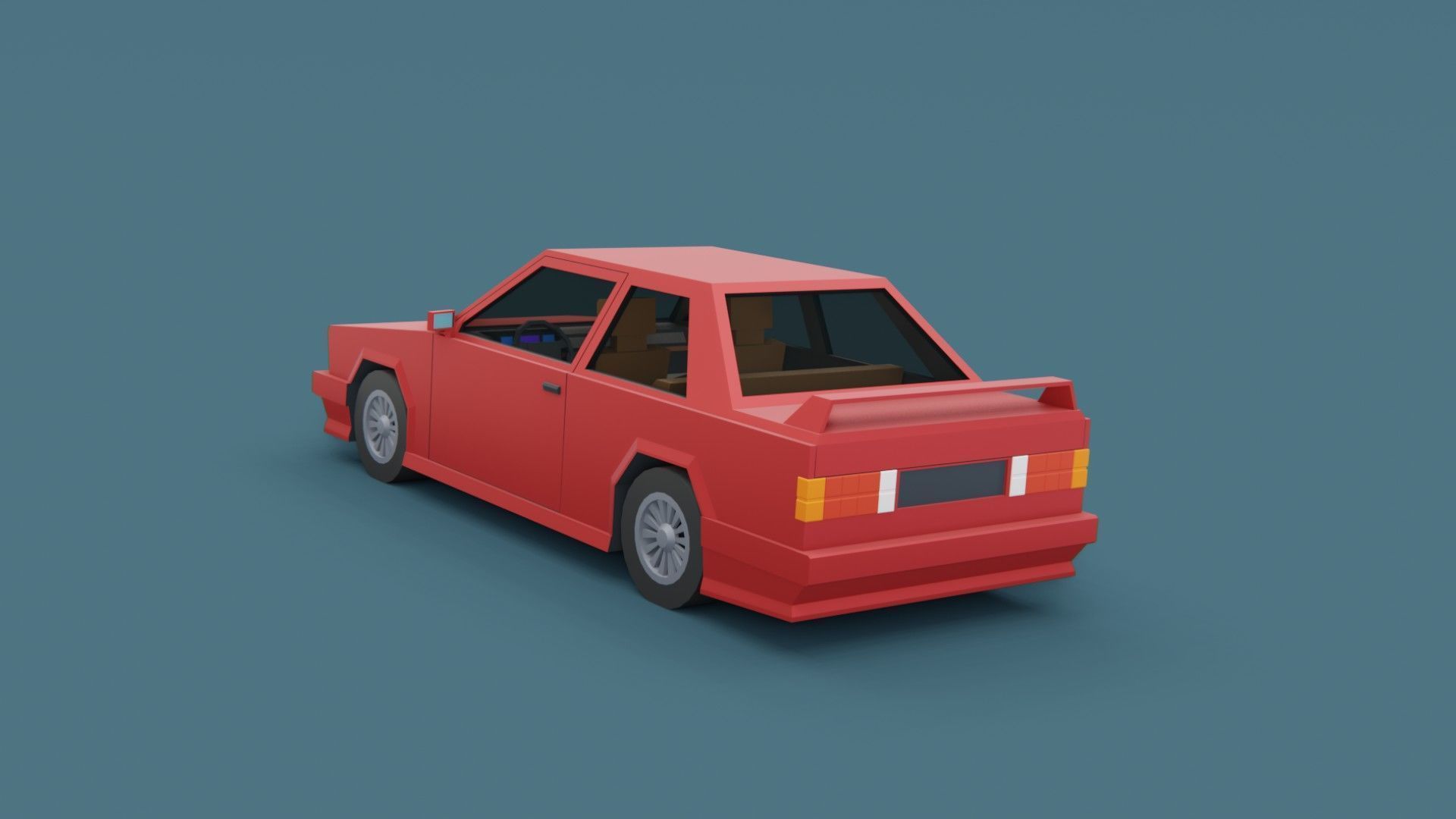 3D model Stylized Cartoon Euro Coupe Car VR / AR / low-poly | CGTrader