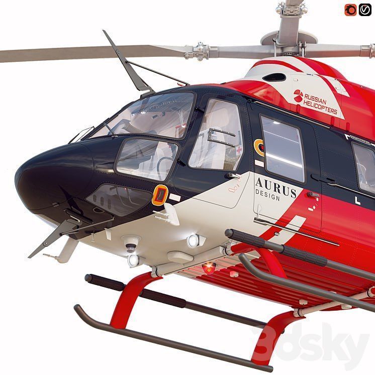 Helicopters Ansat Aurus 3D Model interior or exterior 3D model rigged ...