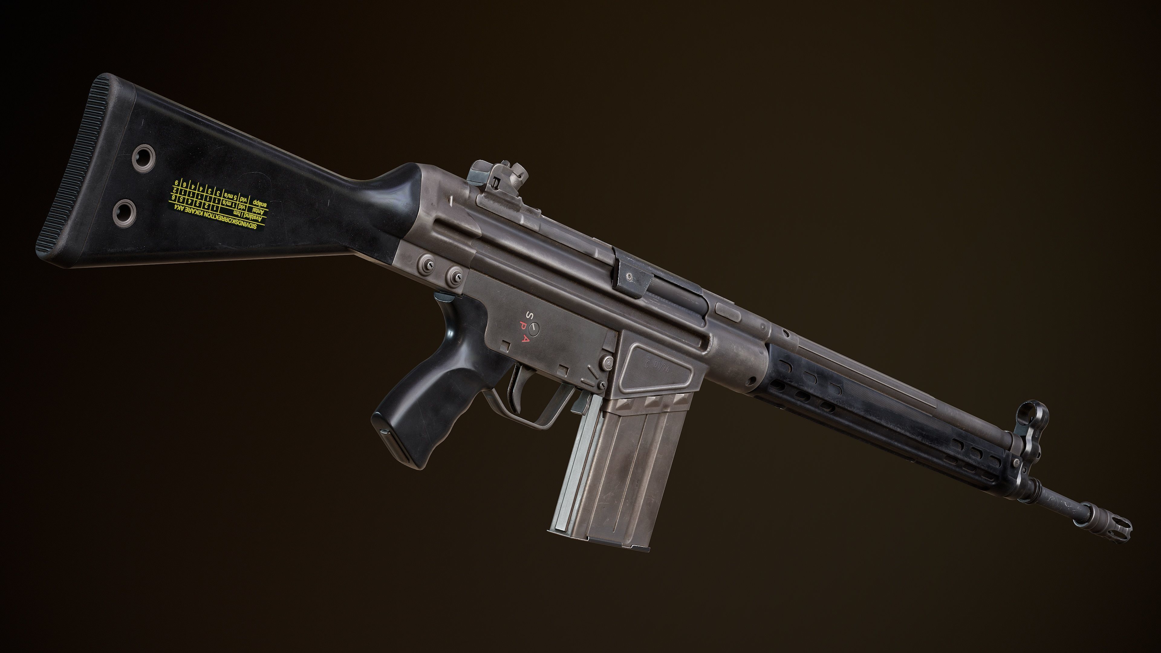 3D model AK4 Battle Rifle - FPS Weapon Asset VR / AR / low-poly | CGTrader