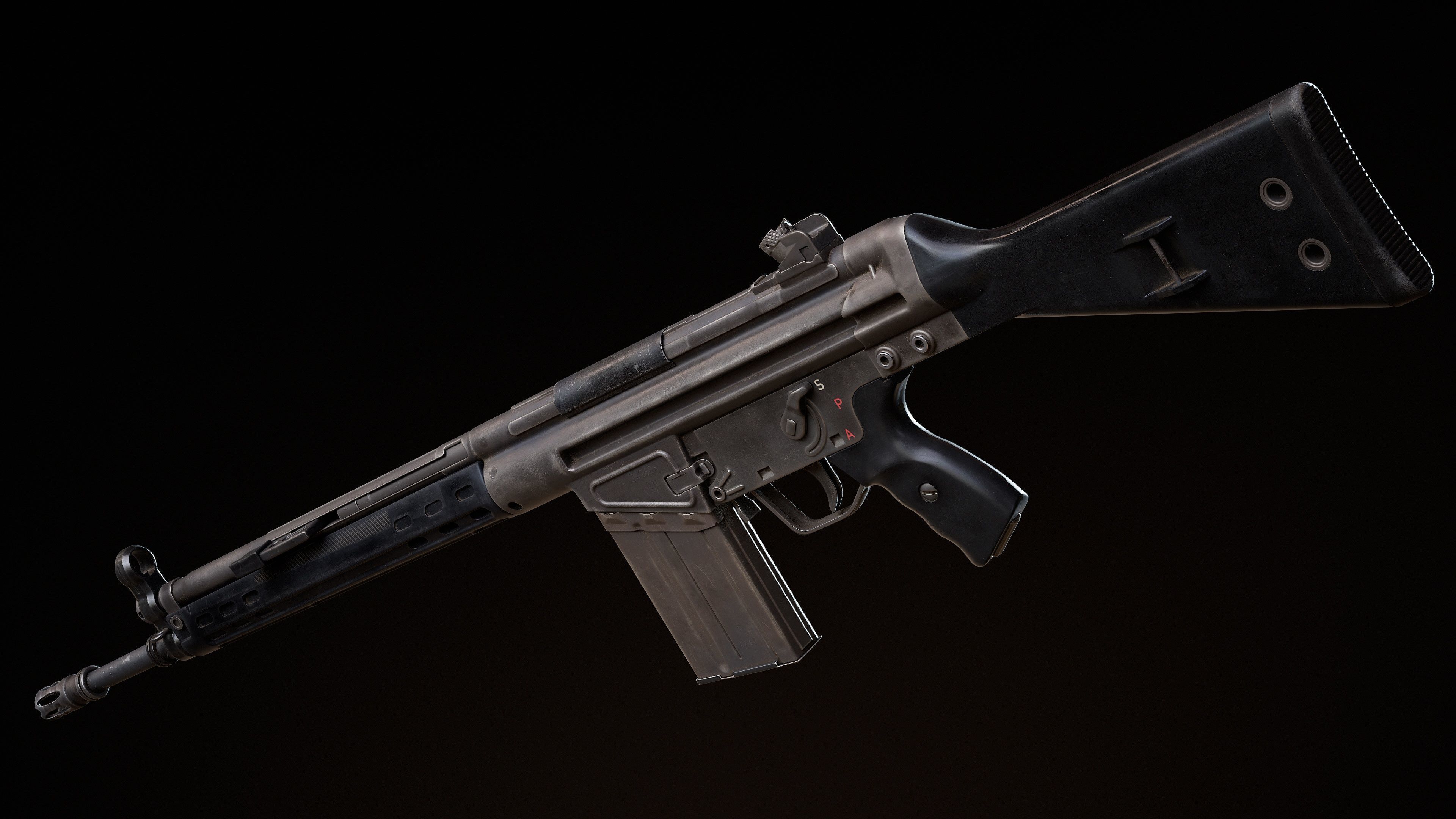 3D model AK4 Battle Rifle - FPS Weapon Asset VR / AR / low-poly | CGTrader