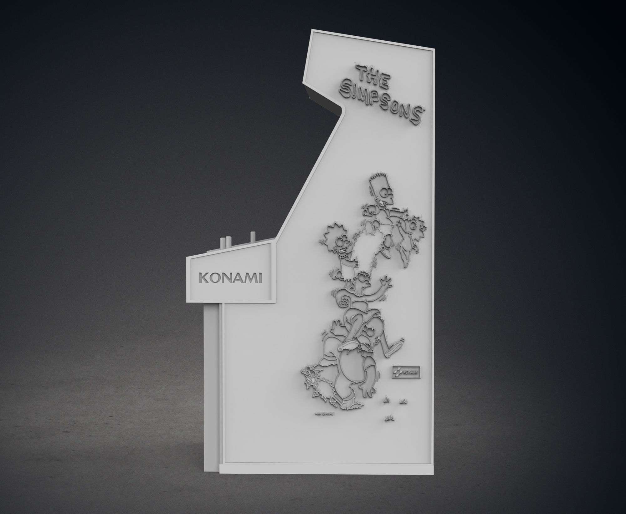 The Simpsons Arcade Cabinet with Lithophane 3D model 3D printable ...