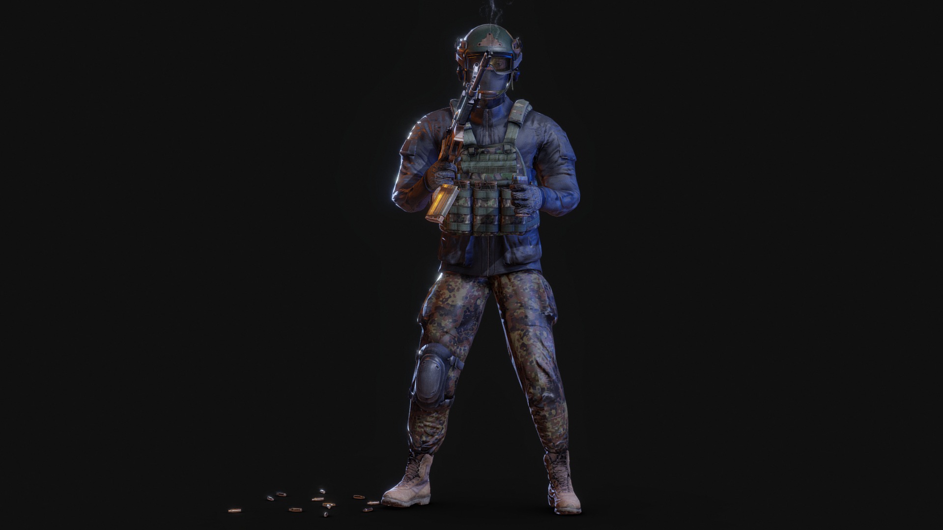 Private Military Contractor free VR / AR / low-poly 3D model rigged ...