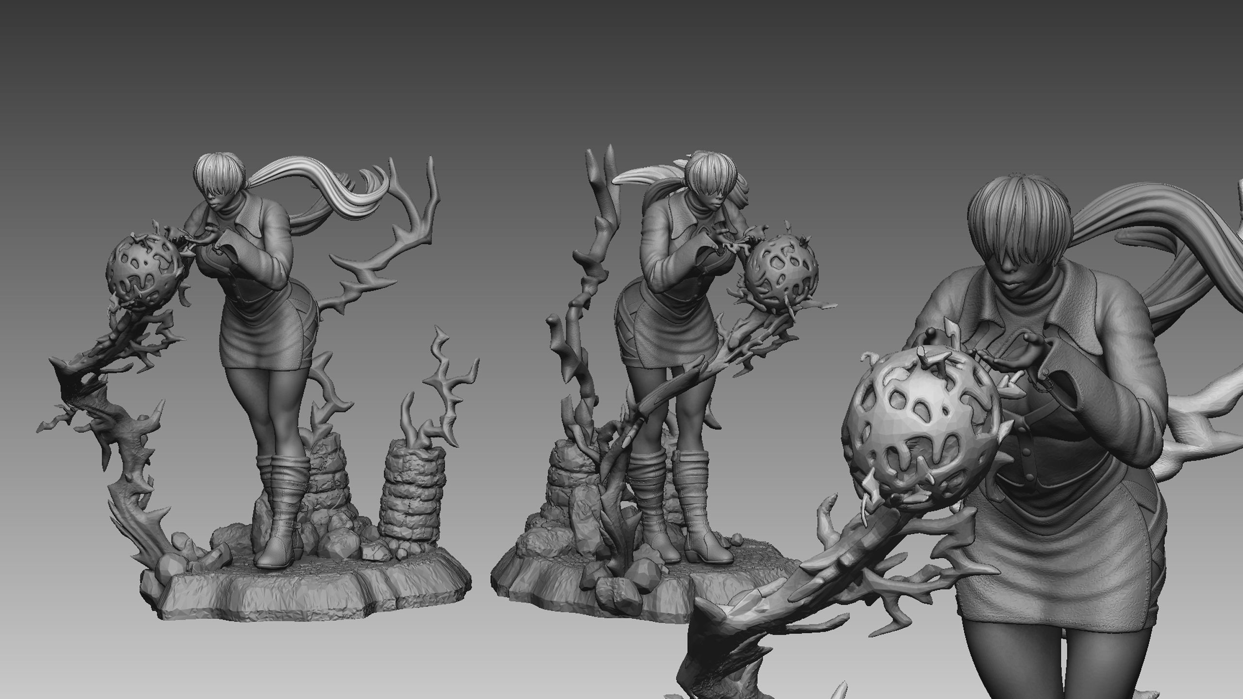 Shermie KOF 3D model 3D printable | CGTrader