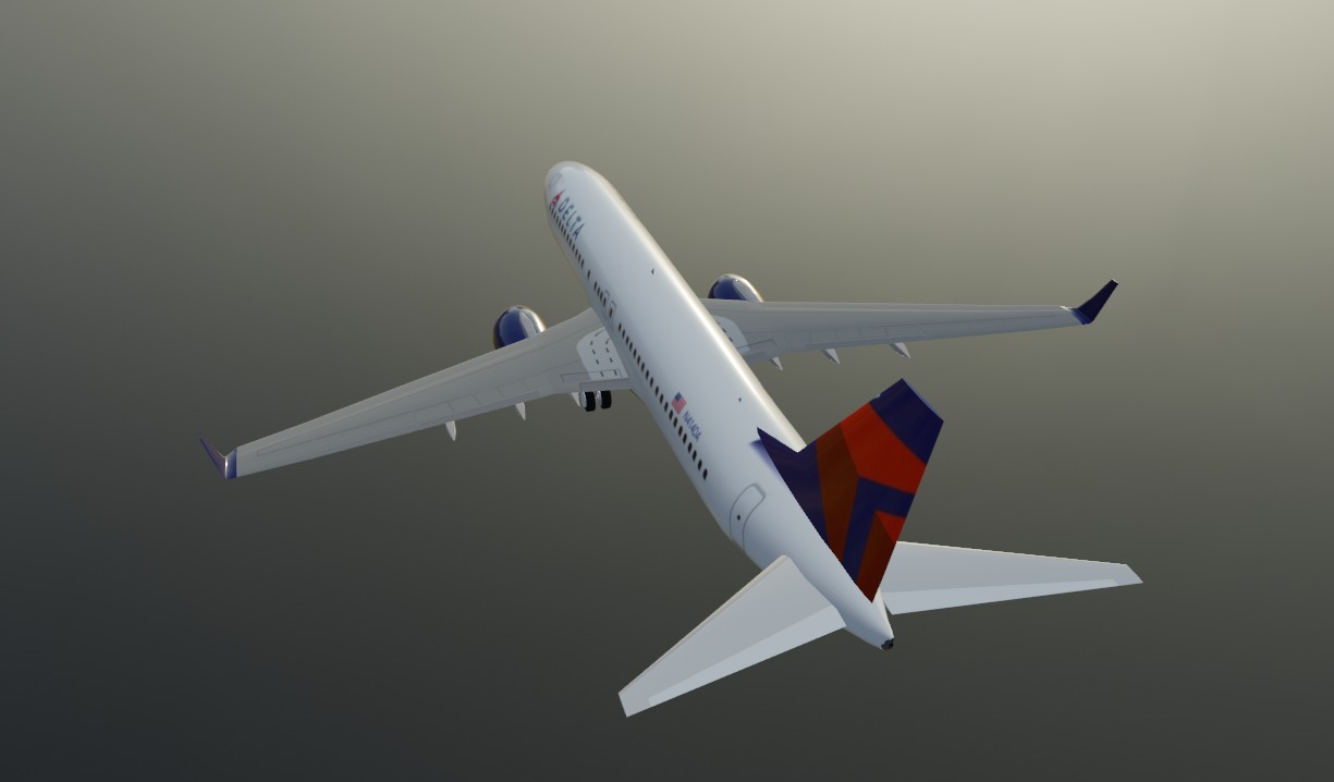 3D model Delta Airlines Boeing 737-800ER low poly 3d model with cockpit ...