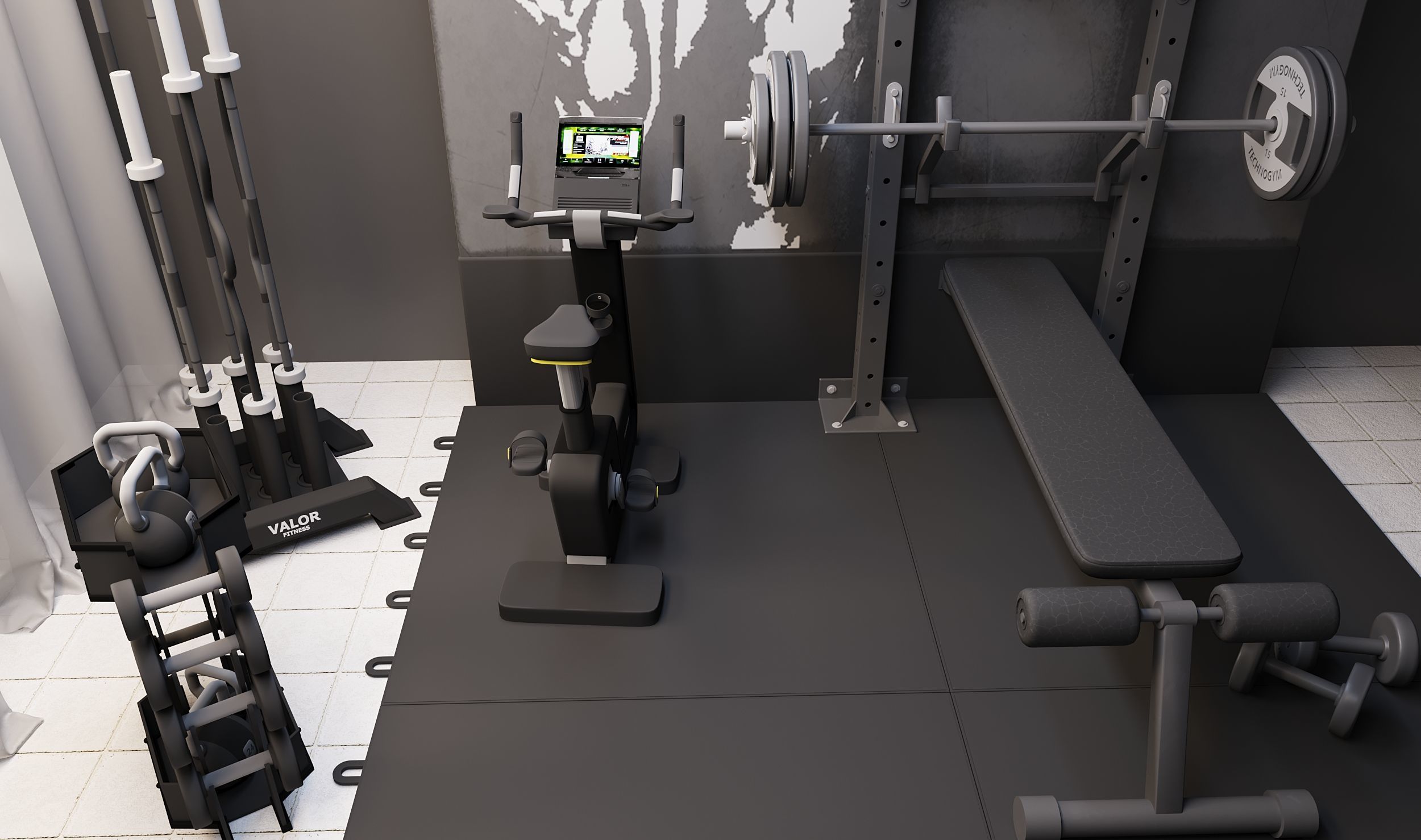 GYM-Room-Bodybuilding 3D model | CGTrader