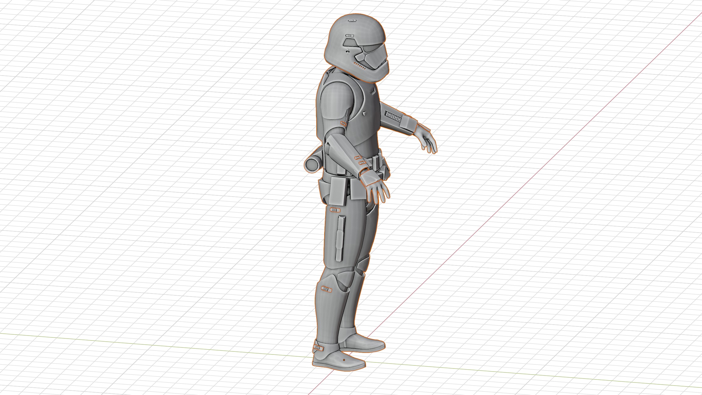 3D model Storm Trooper First Order from Star Wars Battlefront RIGGED VR ...