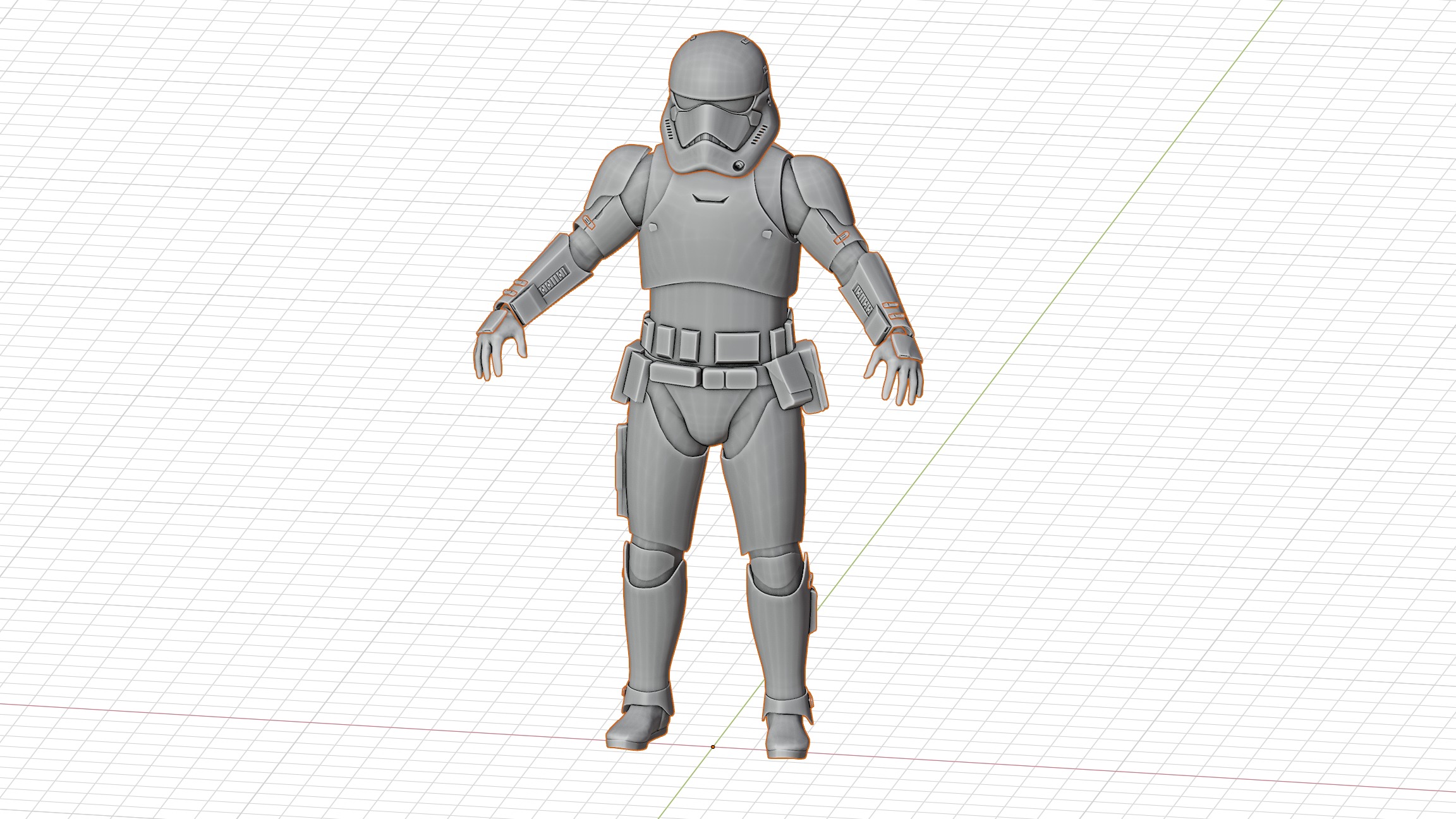 3D model Storm Trooper First Order from Star Wars Battlefront RIGGED VR ...