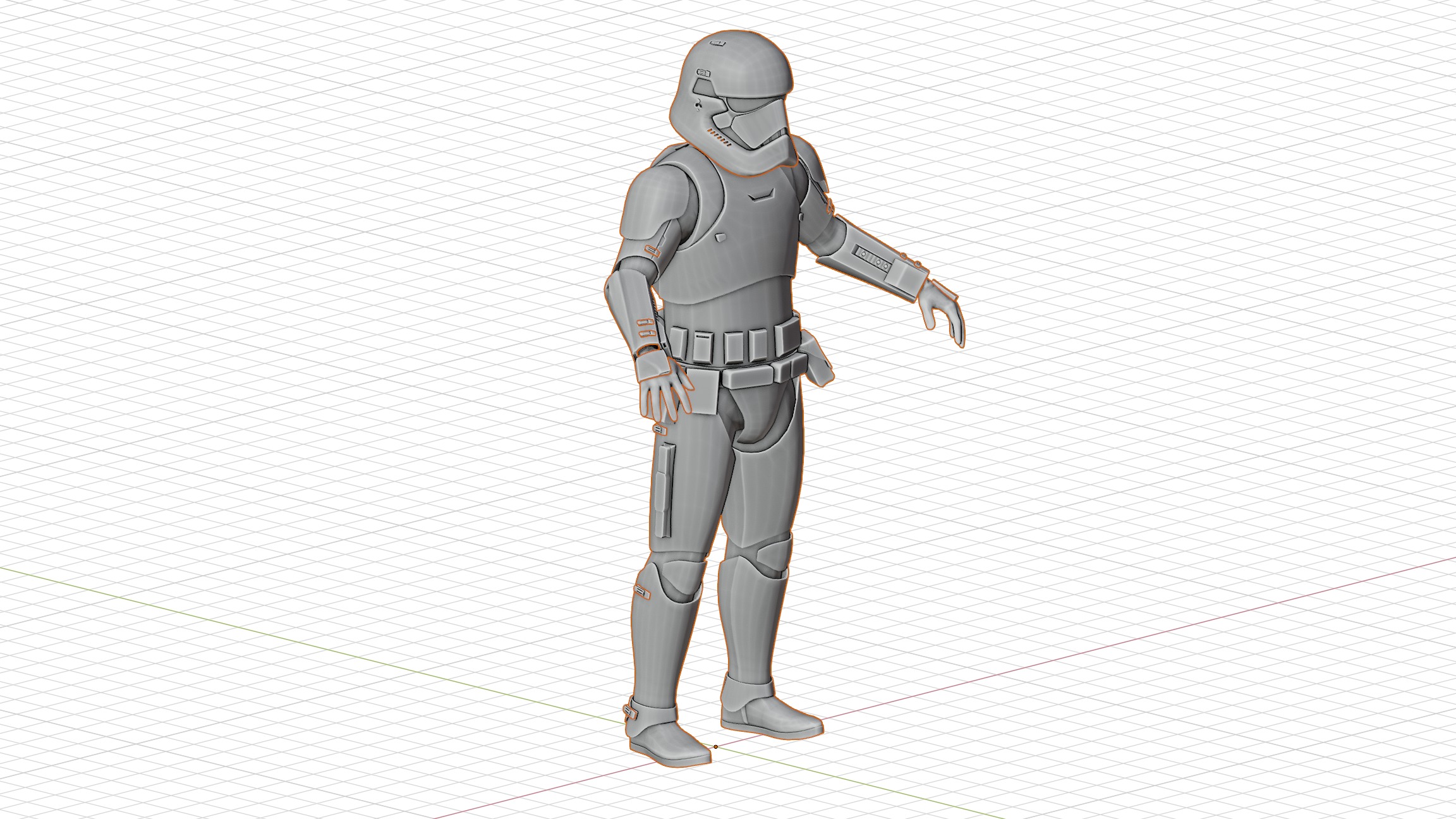 3D model Storm Trooper First Order from Star Wars Battlefront RIGGED VR ...