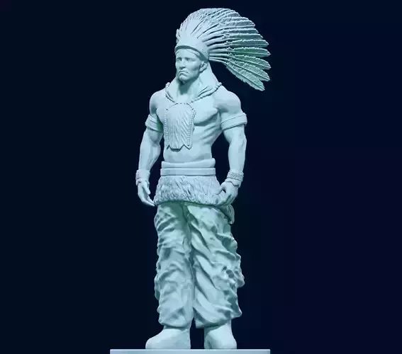 Native Americans - red skin statue decor - 3d print 3D model 3D ...