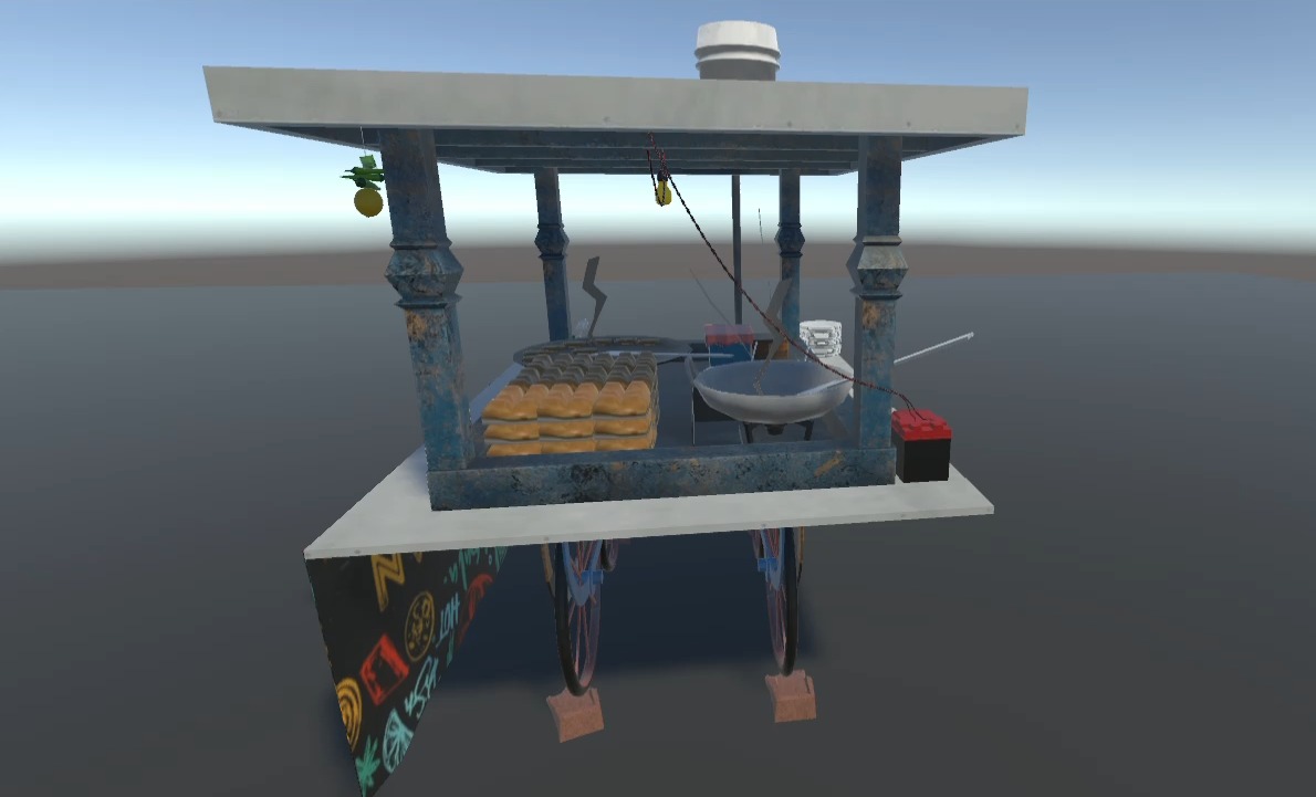 Low Poly Indian Vendor Stall 3D Model free VR / AR / low-poly 3D model ...