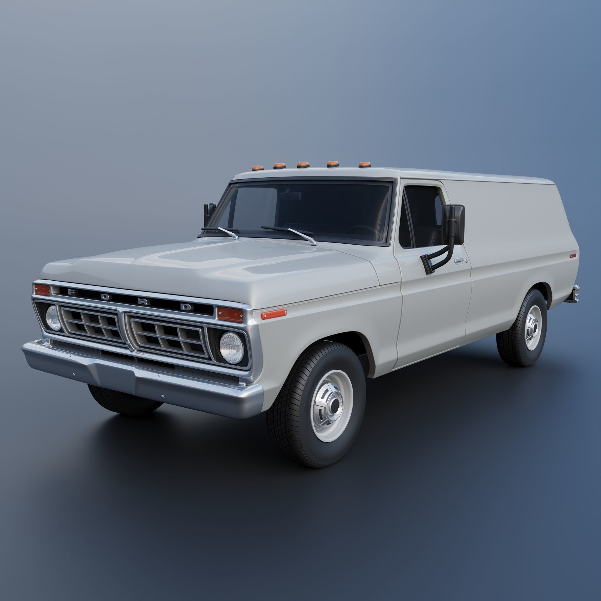 B-100 Panel Truck 1977 3D model 3D printable | CGTrader