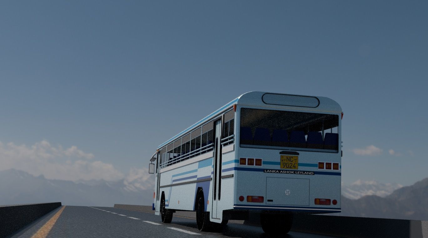 Ashok Leyland Viking Bus 3D model with interior 3D model | CGTrader