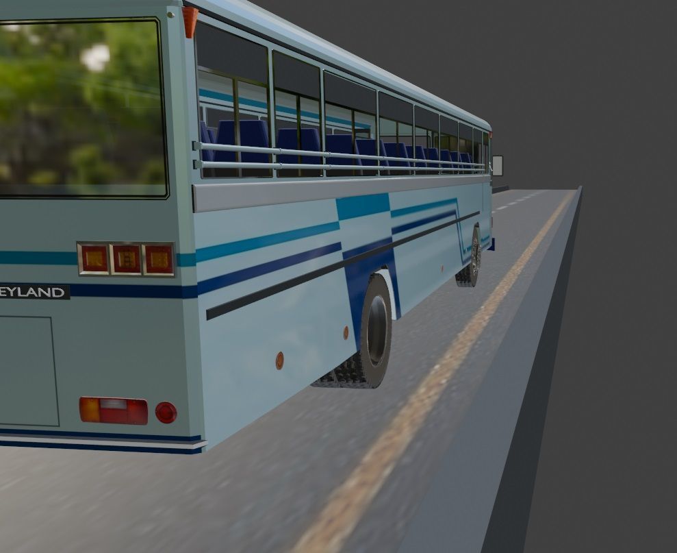 Ashok Leyland Viking Bus 3D model with interior 3D model | CGTrader