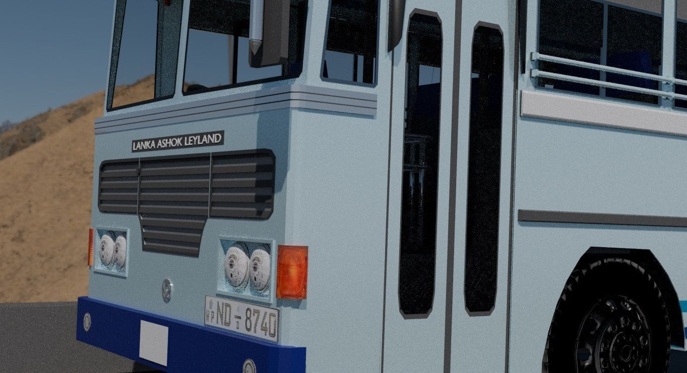 Ashok Leyland Viking Bus 3D model with interior 3D model | CGTrader