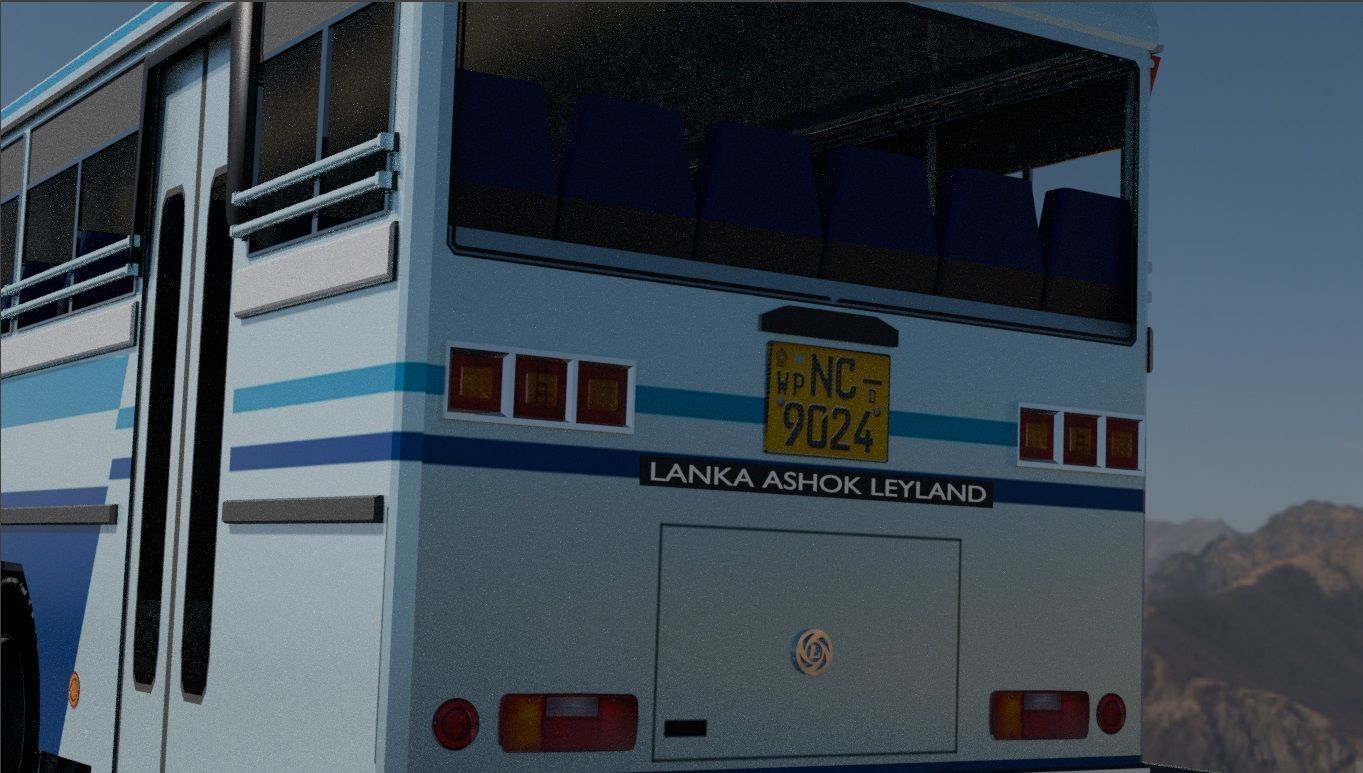 Ashok Leyland Viking Bus 3D model with interior 3D model | CGTrader