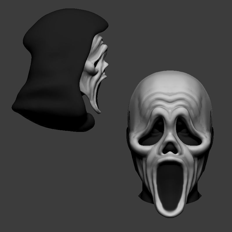 GHOST FACE SCREAM free 3D model 3D printable | CGTrader