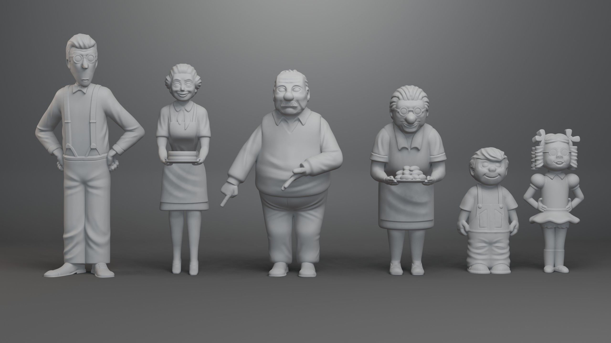 Dennis the Menace Comics characters pack 3D model 3D printable | CGTrader