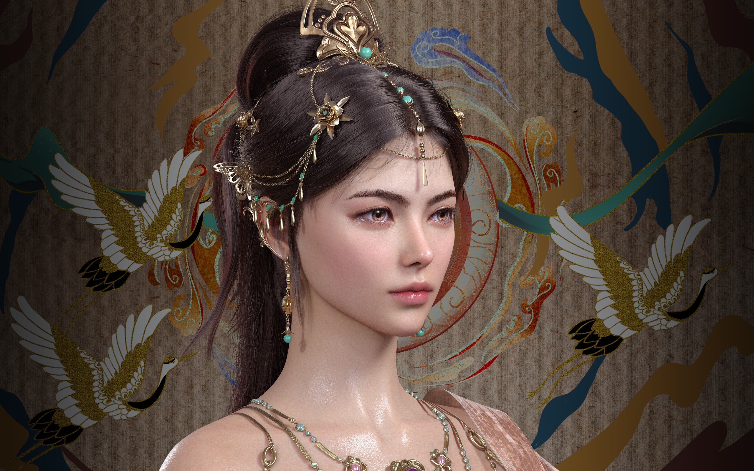 Chinese Girl Dunhuang Flying Sky Y226 3D model 3D model | CGTrader