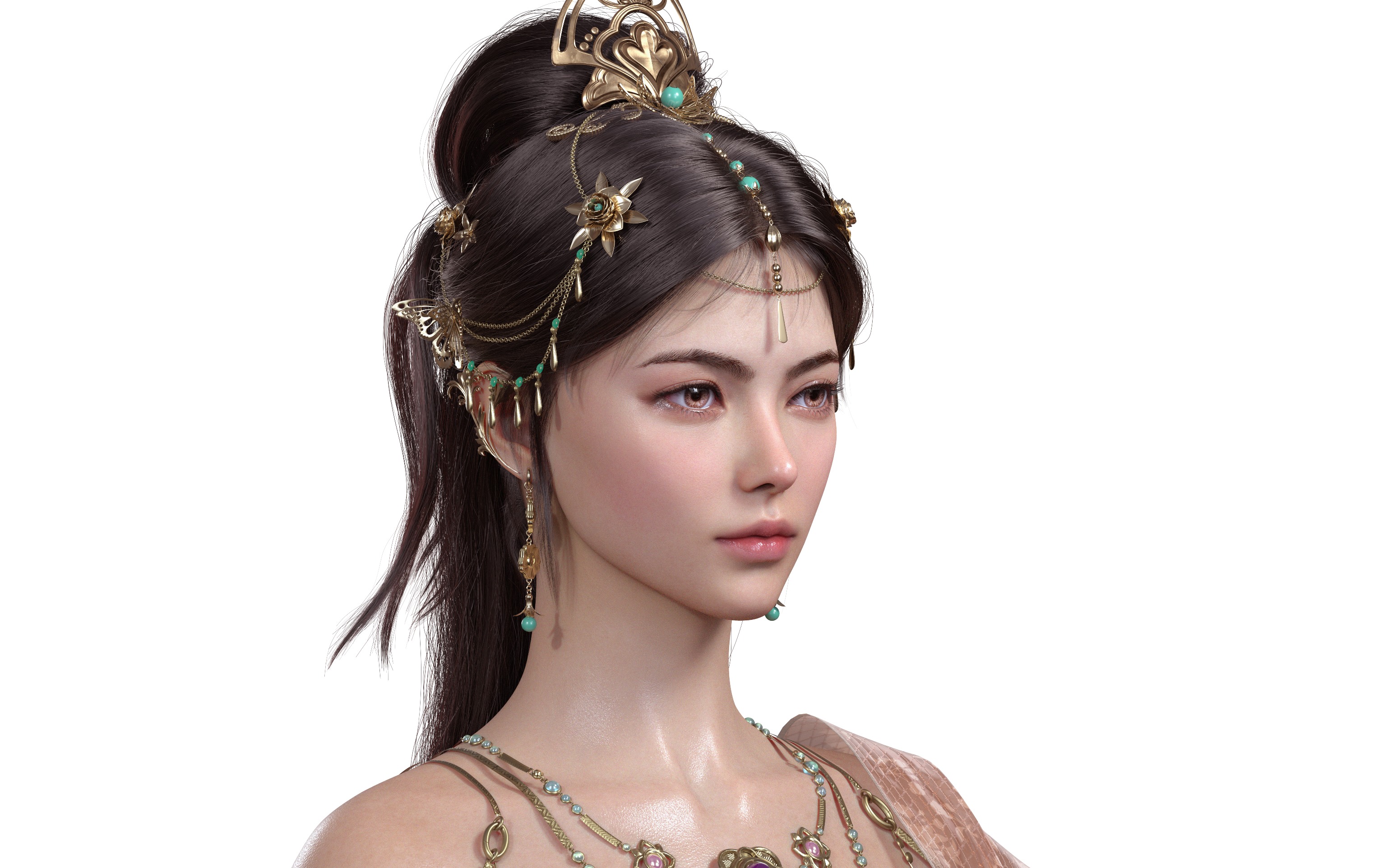 Chinese Girl Dunhuang Flying Sky Y226 3D model 3D model | CGTrader