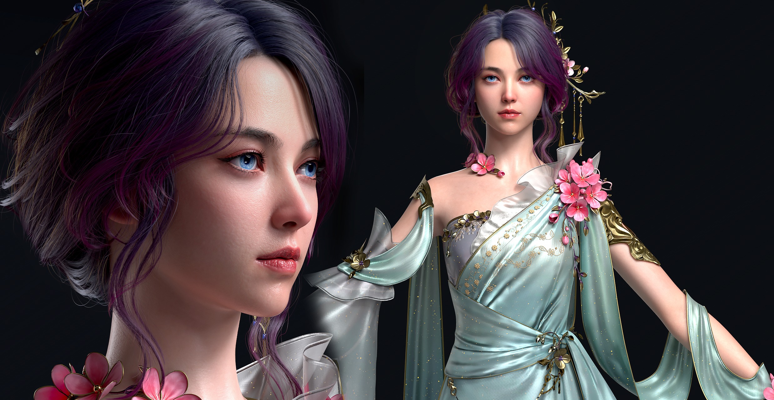 Chinese Girl AsianGirl Y044 3D model 3D model | CGTrader