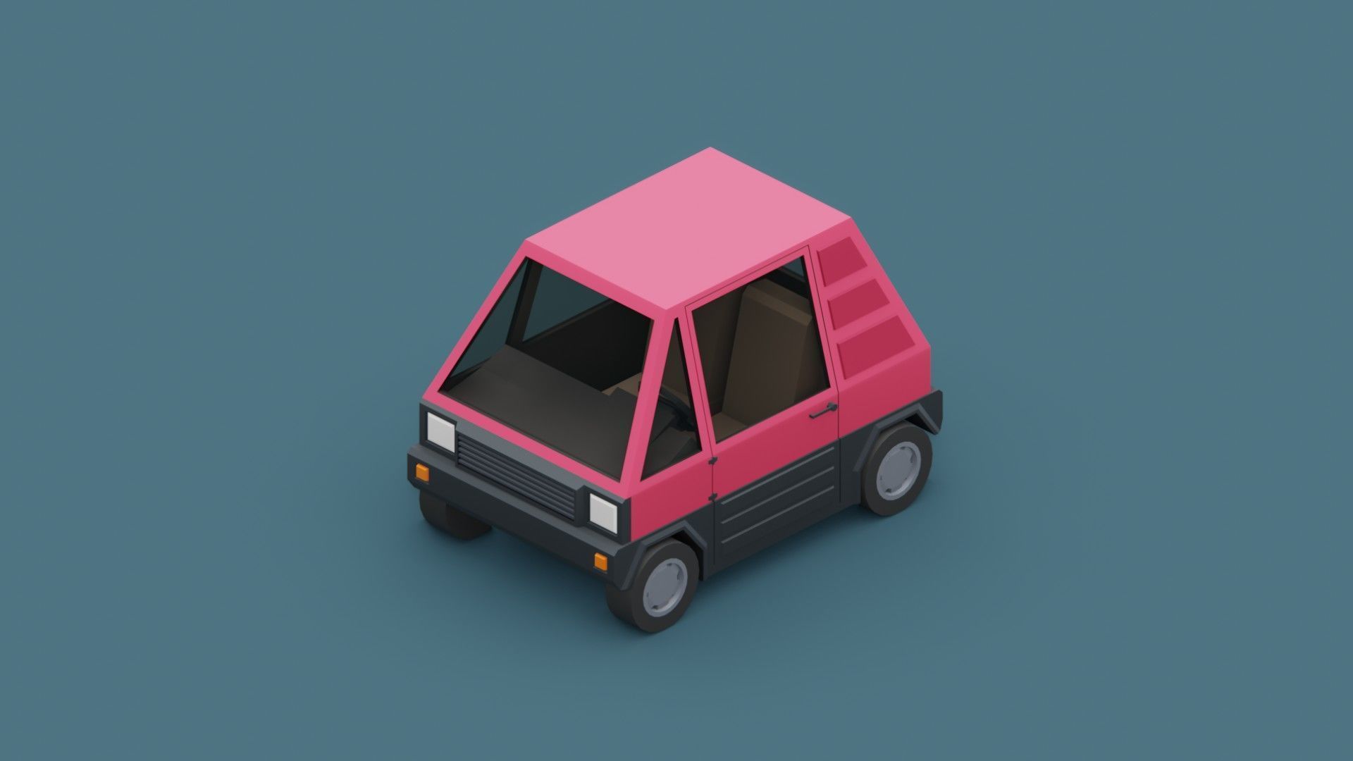 3D model Stylized Cartoon Euro Micro Car VR / AR / low-poly | CGTrader