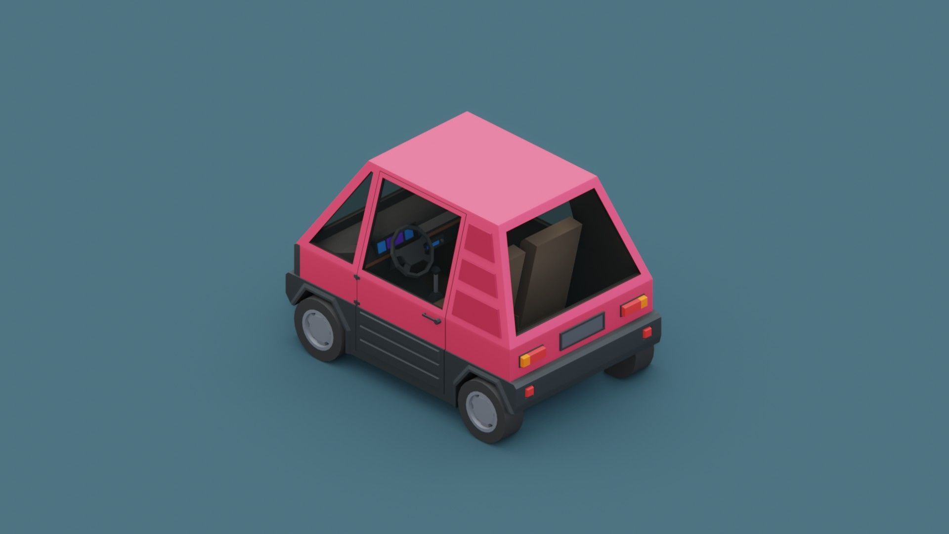 3D model Stylized Cartoon Euro Micro Car VR / AR / low-poly | CGTrader