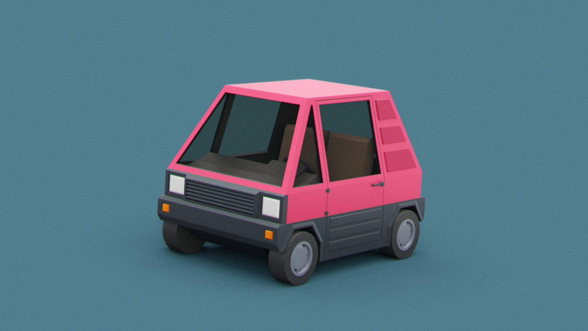 3D model Stylized Cartoon Euro Micro Car VR / AR / low-poly | CGTrader