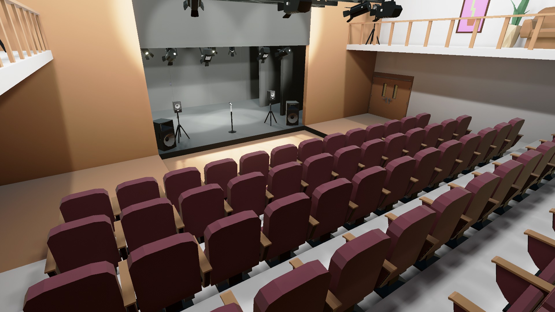 3D model Concert Stage Hall VR / AR / low-poly | CGTrader
