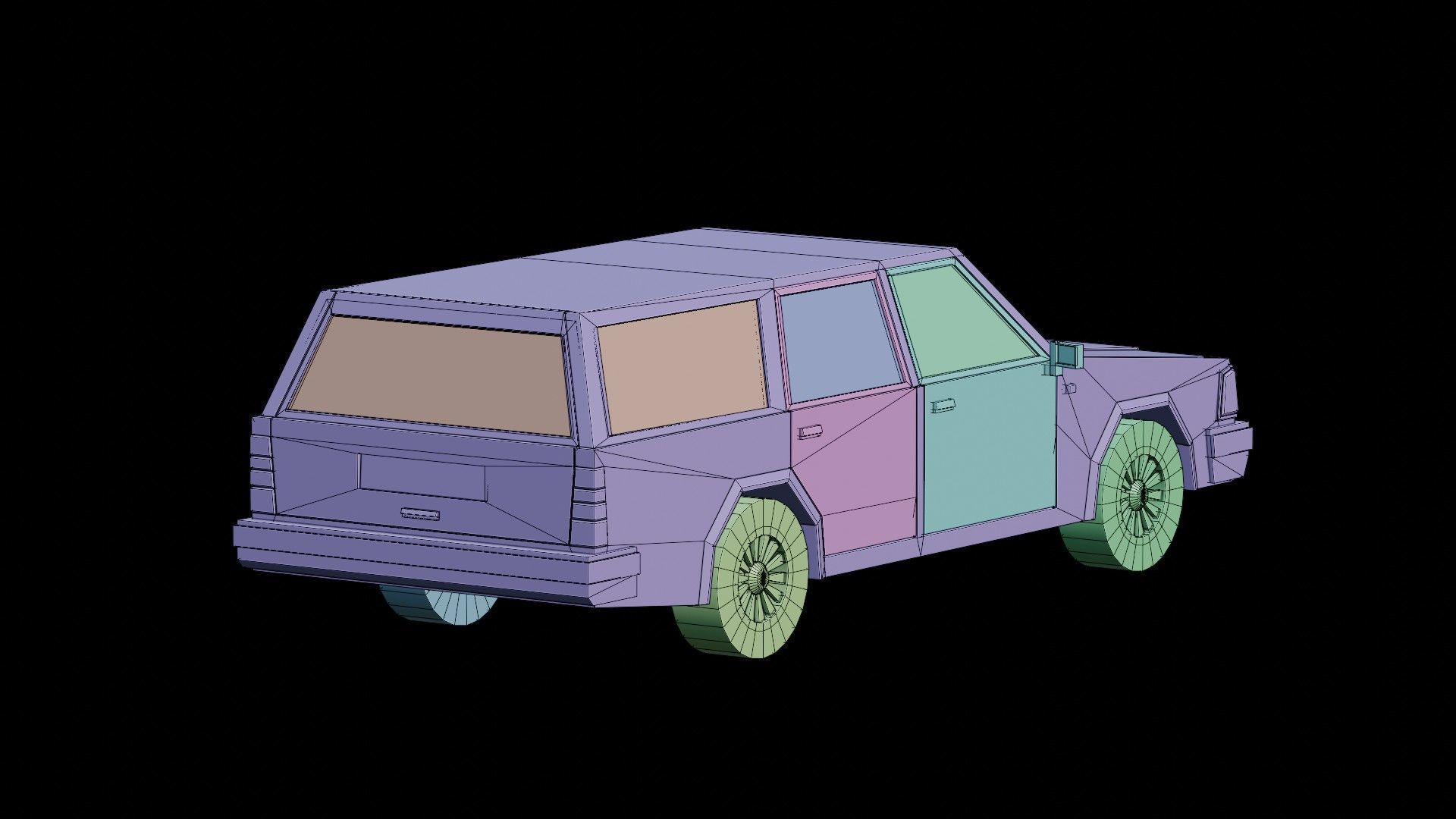 3D model Stylized Cartoon Euro Wagon Car VR / AR / low-poly | CGTrader
