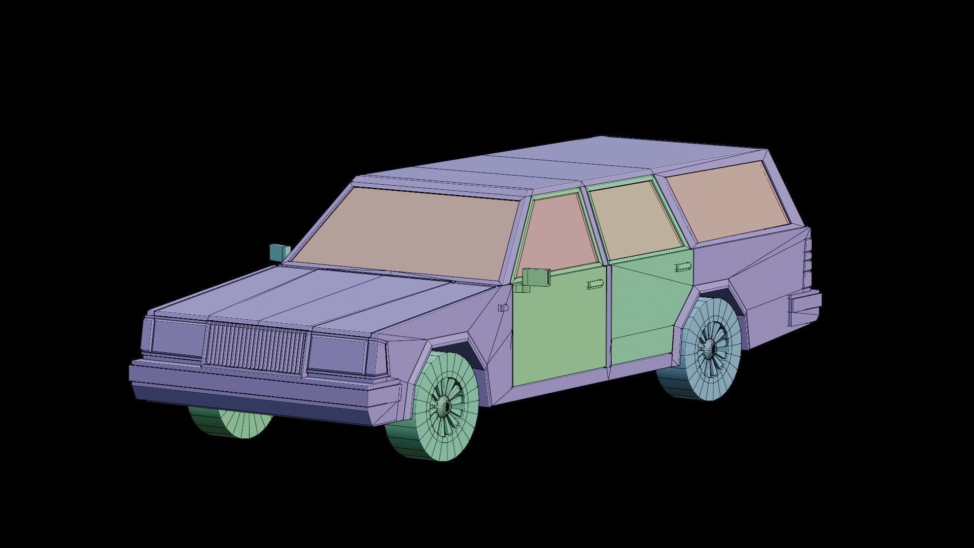 3D model Stylized Cartoon Euro Wagon Car VR / AR / low-poly | CGTrader