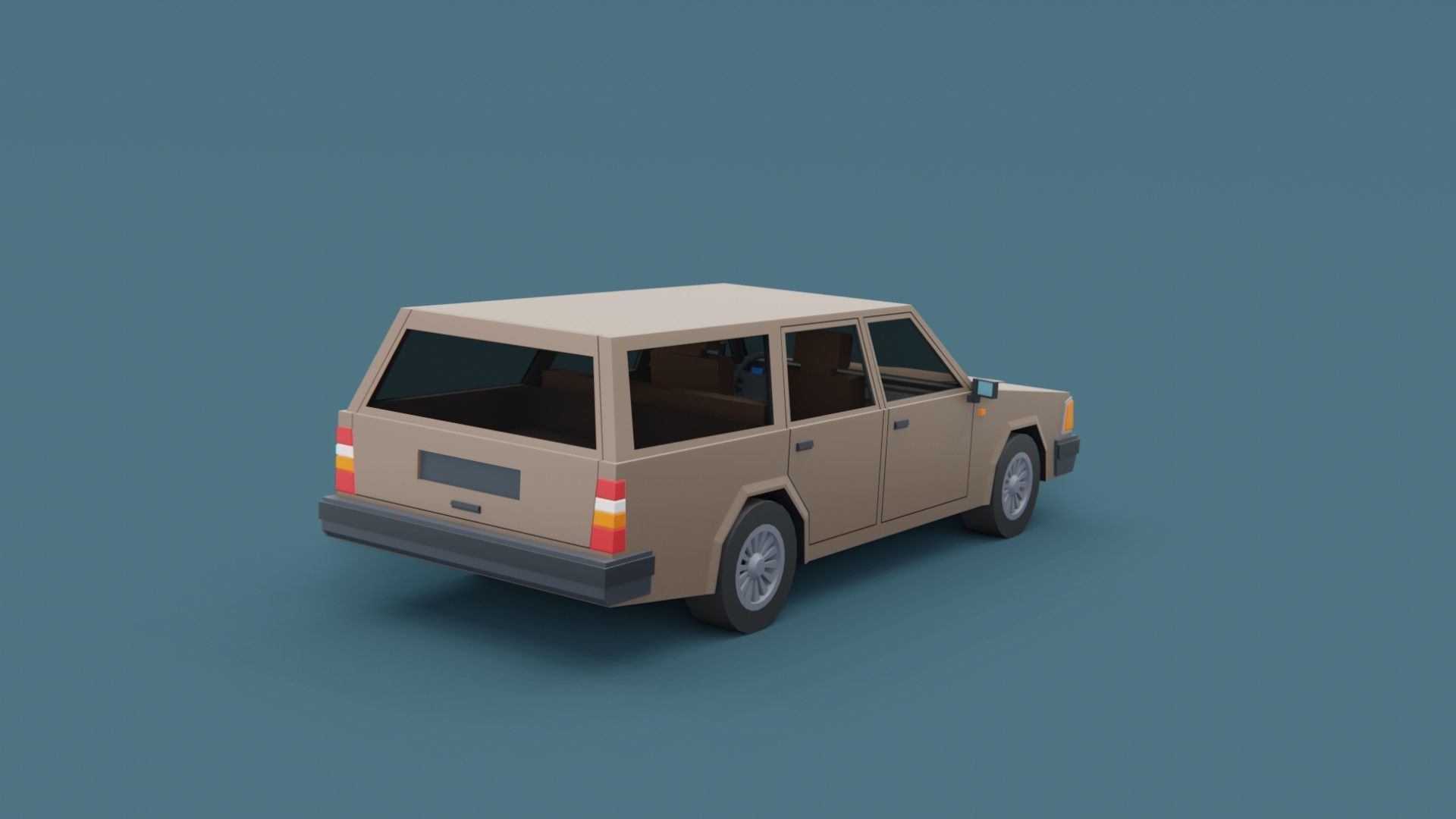 3D model Stylized Cartoon Euro Wagon Car VR / AR / low-poly | CGTrader