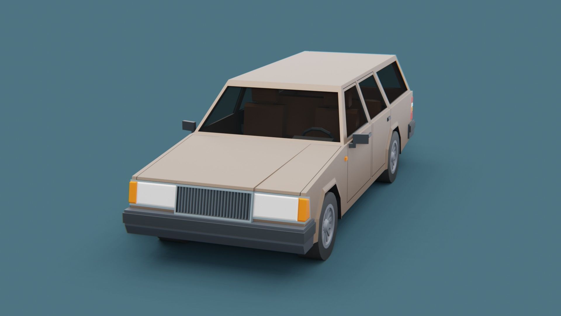 3D model Stylized Cartoon Euro Wagon Car VR / AR / low-poly | CGTrader