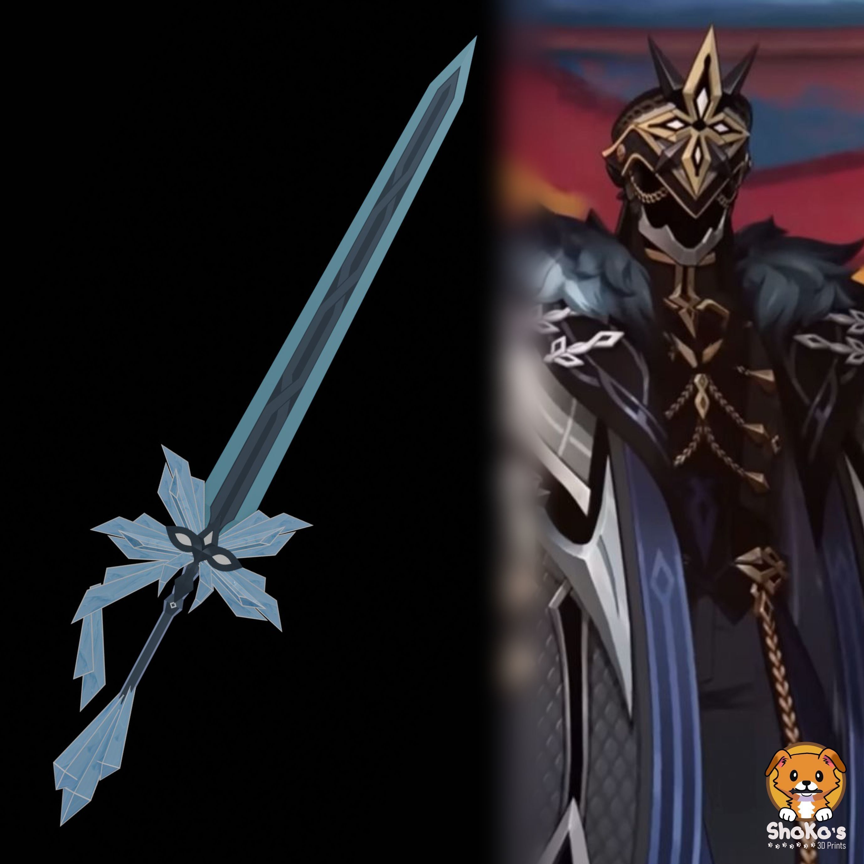 Capitano Ice Sword - Genshin Impact Cosplay 3D model 3D printable ...