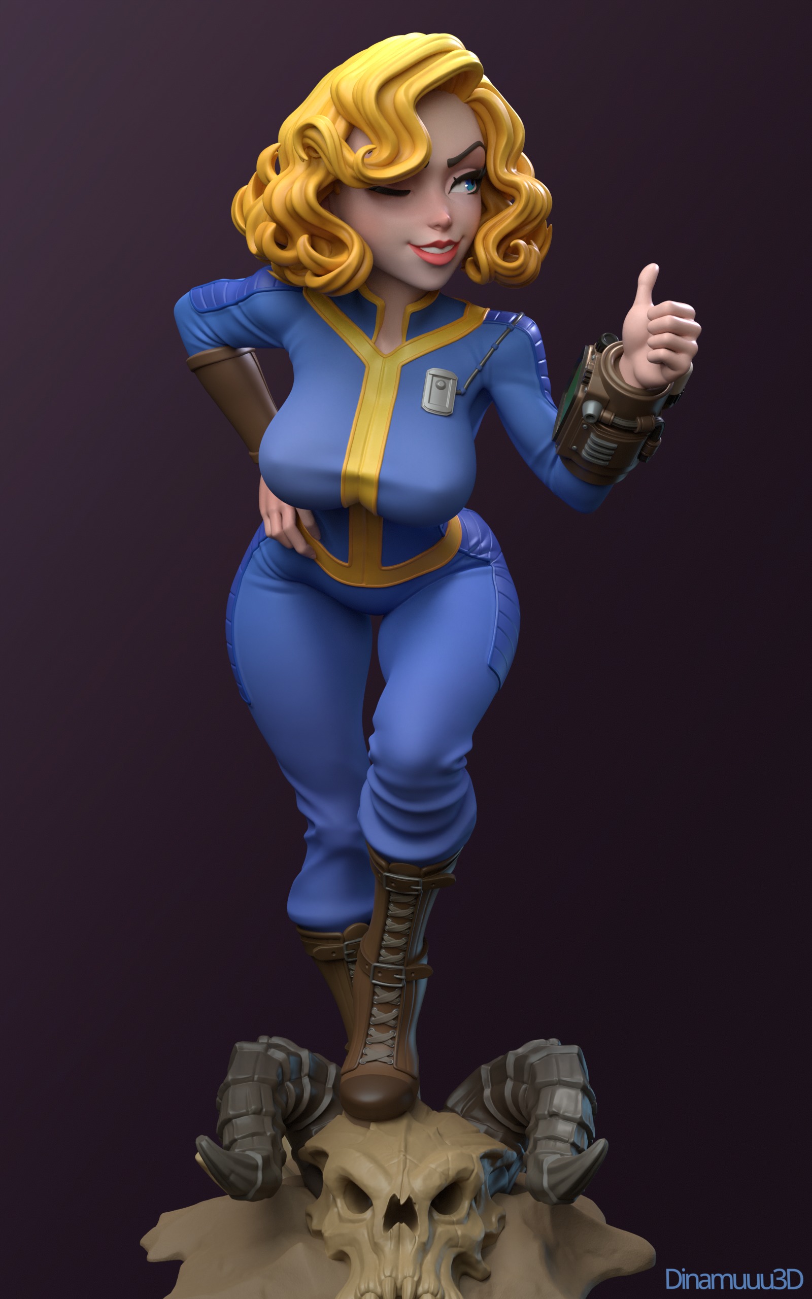 Vault Girl Multi Version STL SFW NSFW 3D model 3D printable | CGTrader