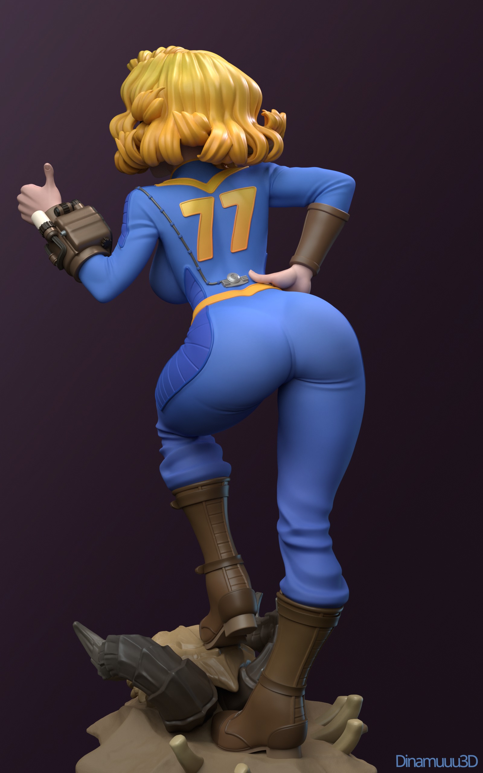 Vault Girl Multi Version STL SFW NSFW 3D model 3D printable | CGTrader
