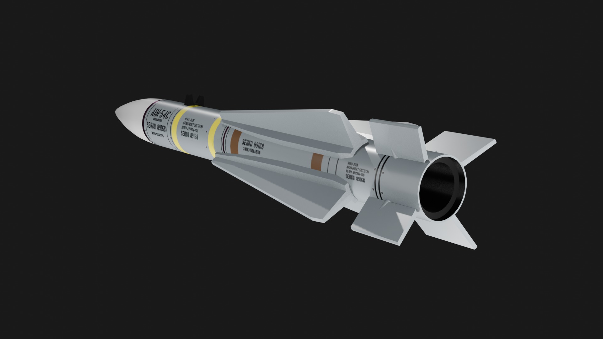 AIM-54 AIR MISSILE free VR / AR / low-poly 3D model | CGTrader