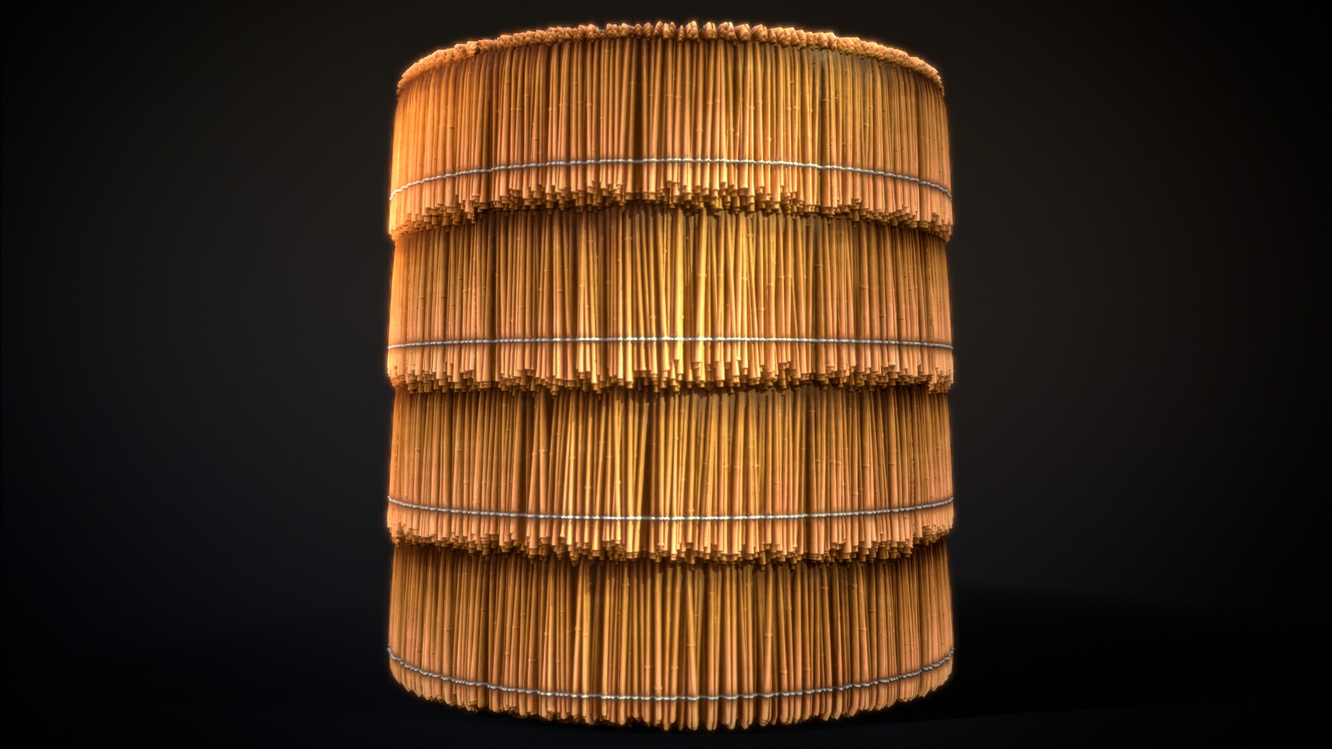 Texture Thatched roof seamless PBR material texture VR / AR / low-poly ...