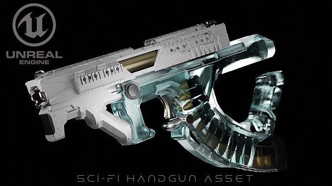 Tariro X-000 Sci-Fi Handgun Game Asset 3D model | CGTrader