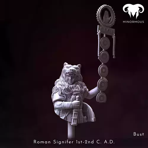 Bust - Roman Signifer 1st-2nd CAD Brave and Bold 3D model 3D printable ...