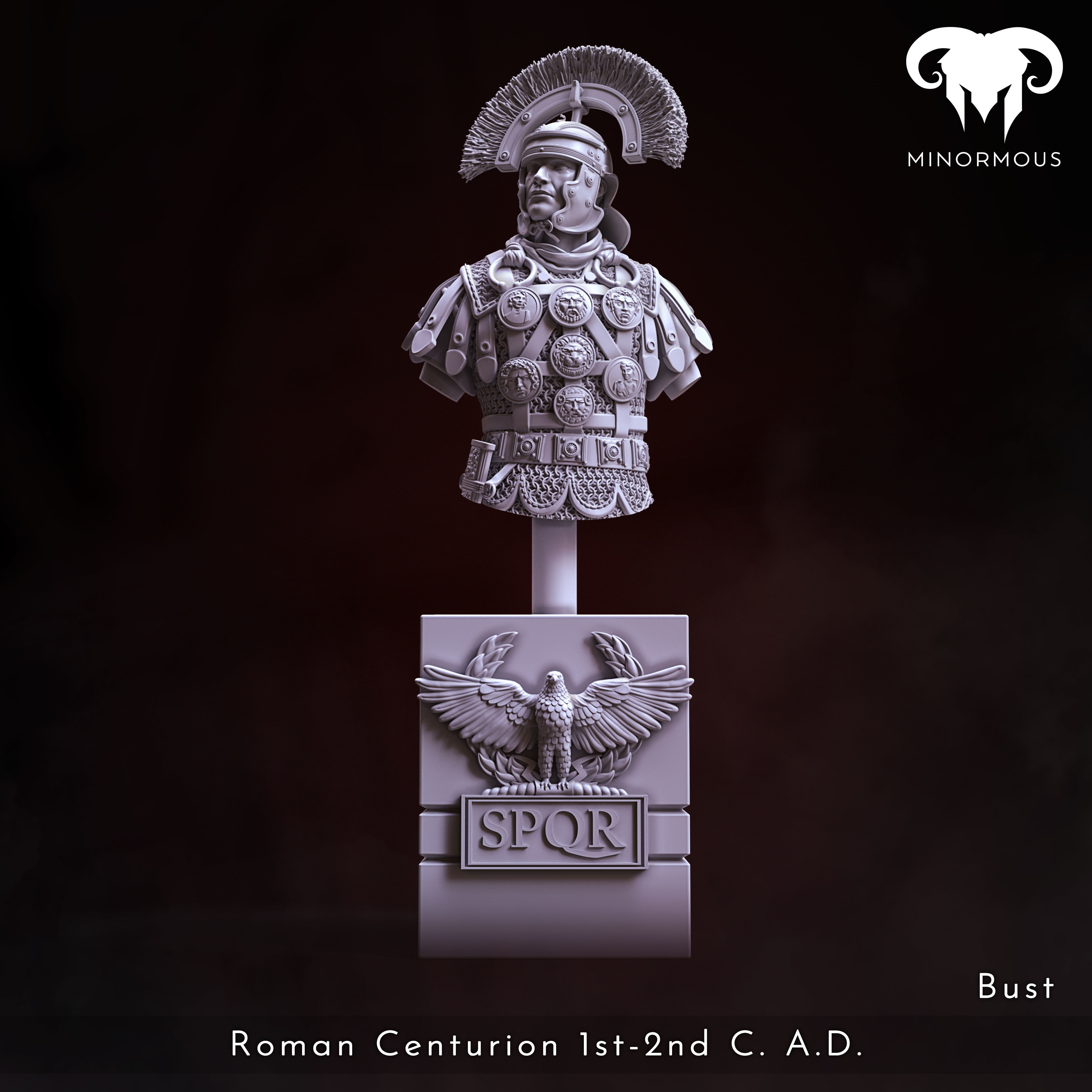 Bust - Roman Centurion 1st-2nd CAD Bravery and Valor 3D model 3D ...