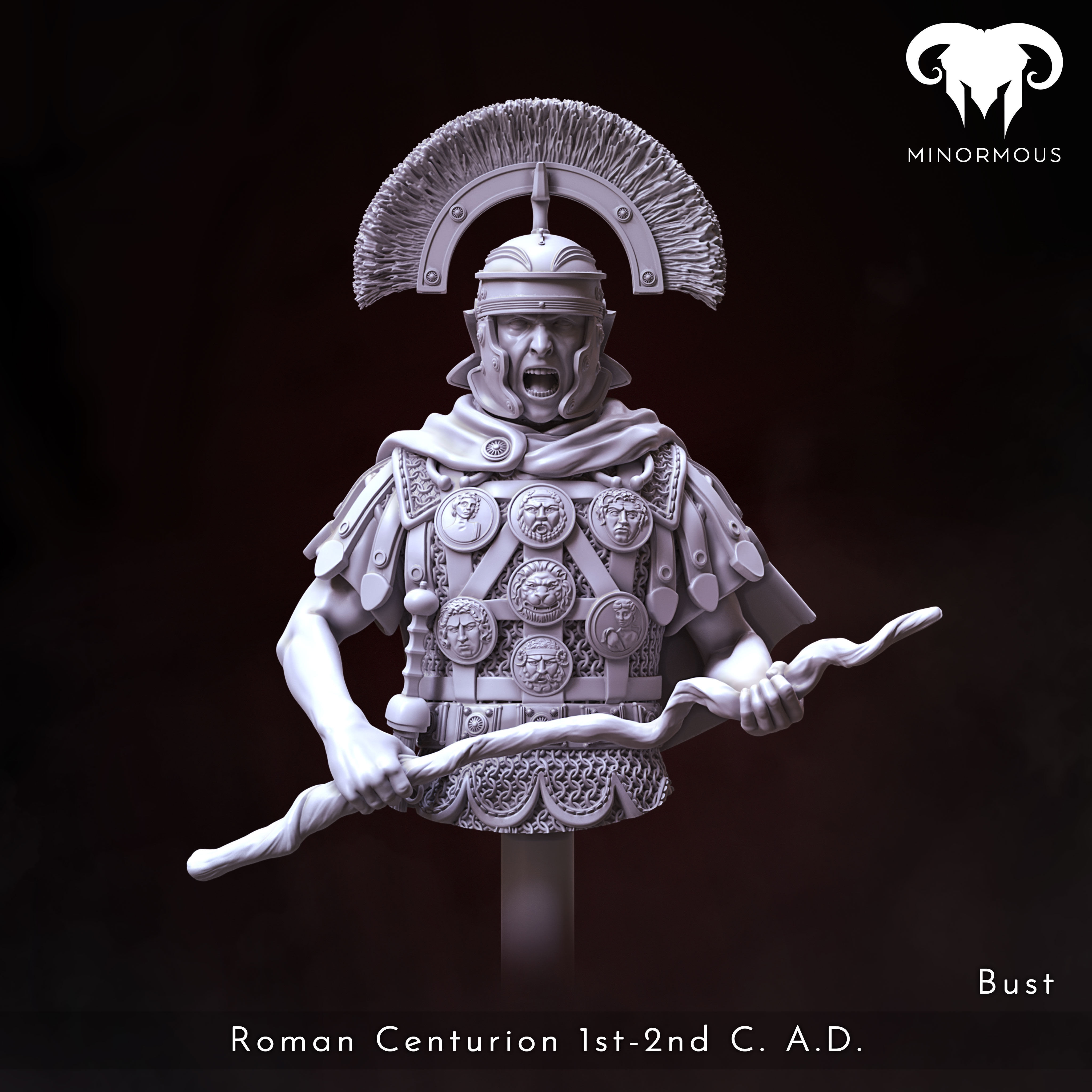Bust - Roman Centurion 1st-2nd CAD Discipline and Order 3D model 3D ...